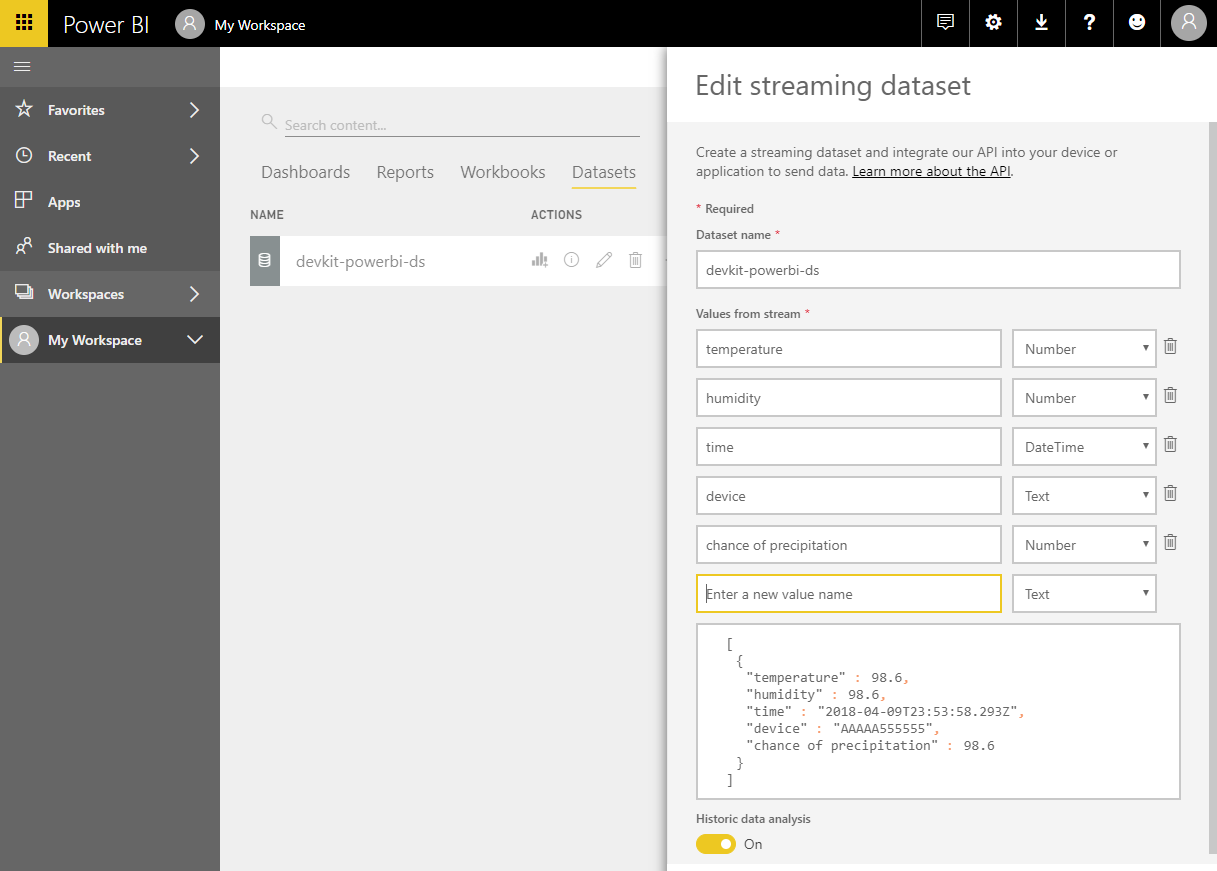 Part 4: Using PowerBI for real-time data analysis – filardi.cloud